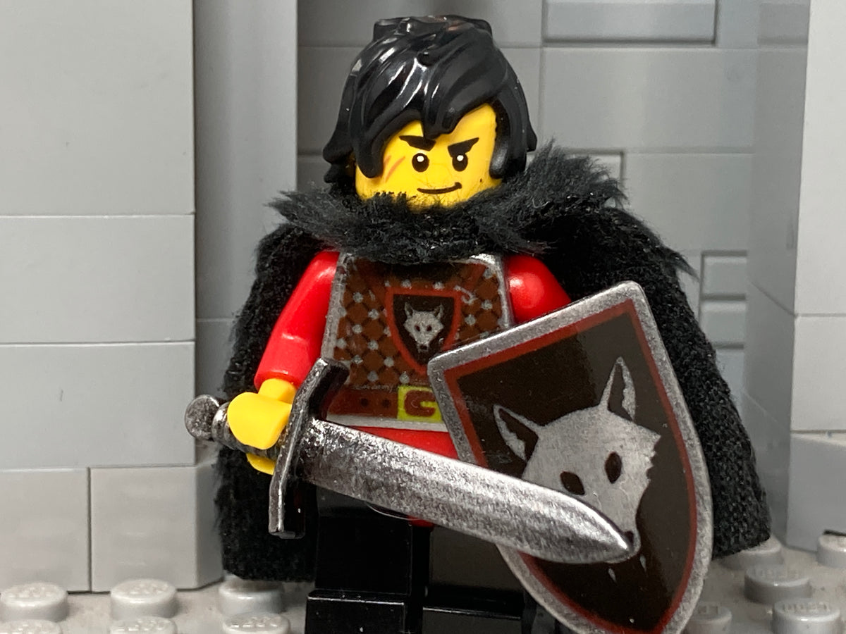 Wolfpack Raider w/NEW Custom Torso & Shield Designs (In Oxidized Iron) – Little Brick Armory