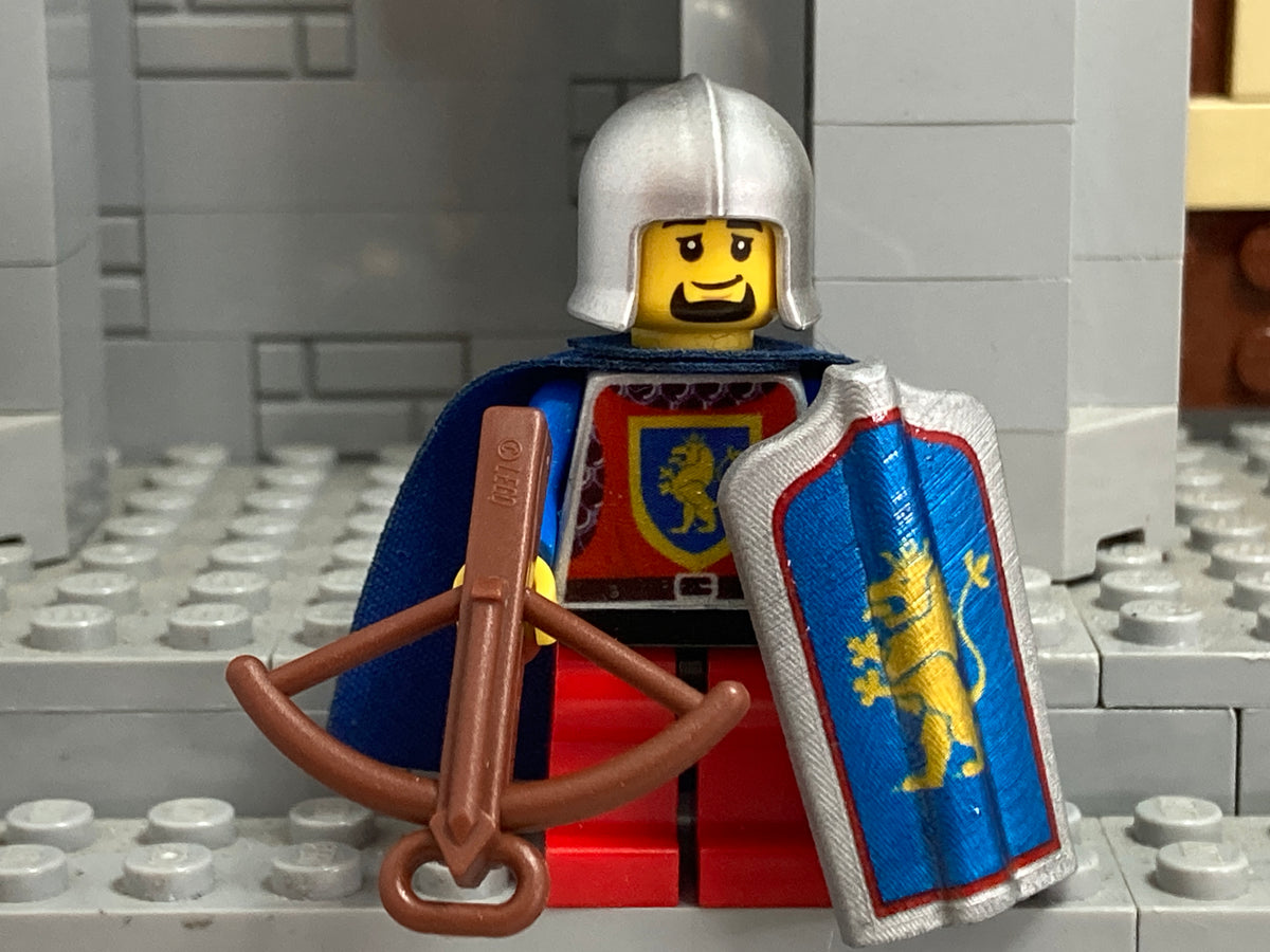 Classic Lionheart Crossbowman w/Custom Pavise Shield! (in Metallic Sil ...