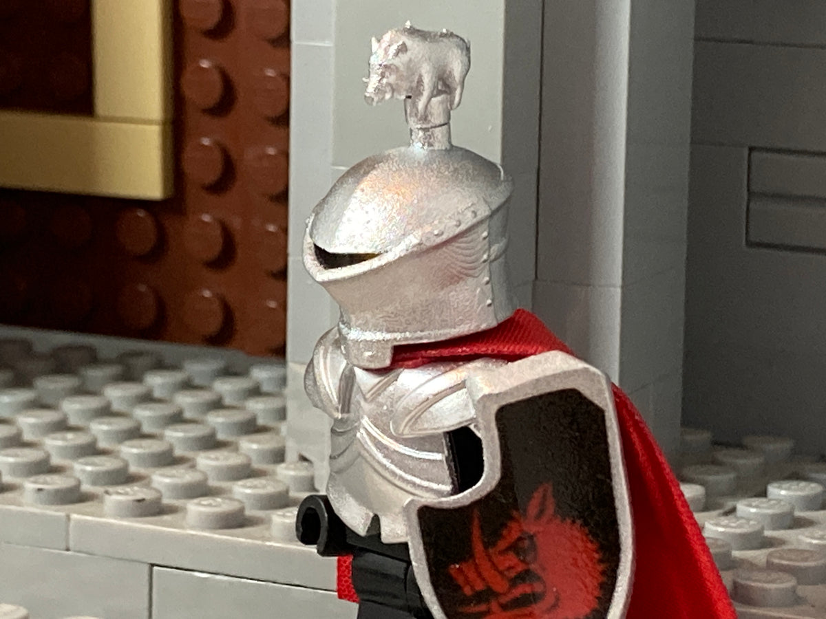 Tournament Knight w/NEW Custom Frogmouth Helm & Boar Figurine! – Little ...