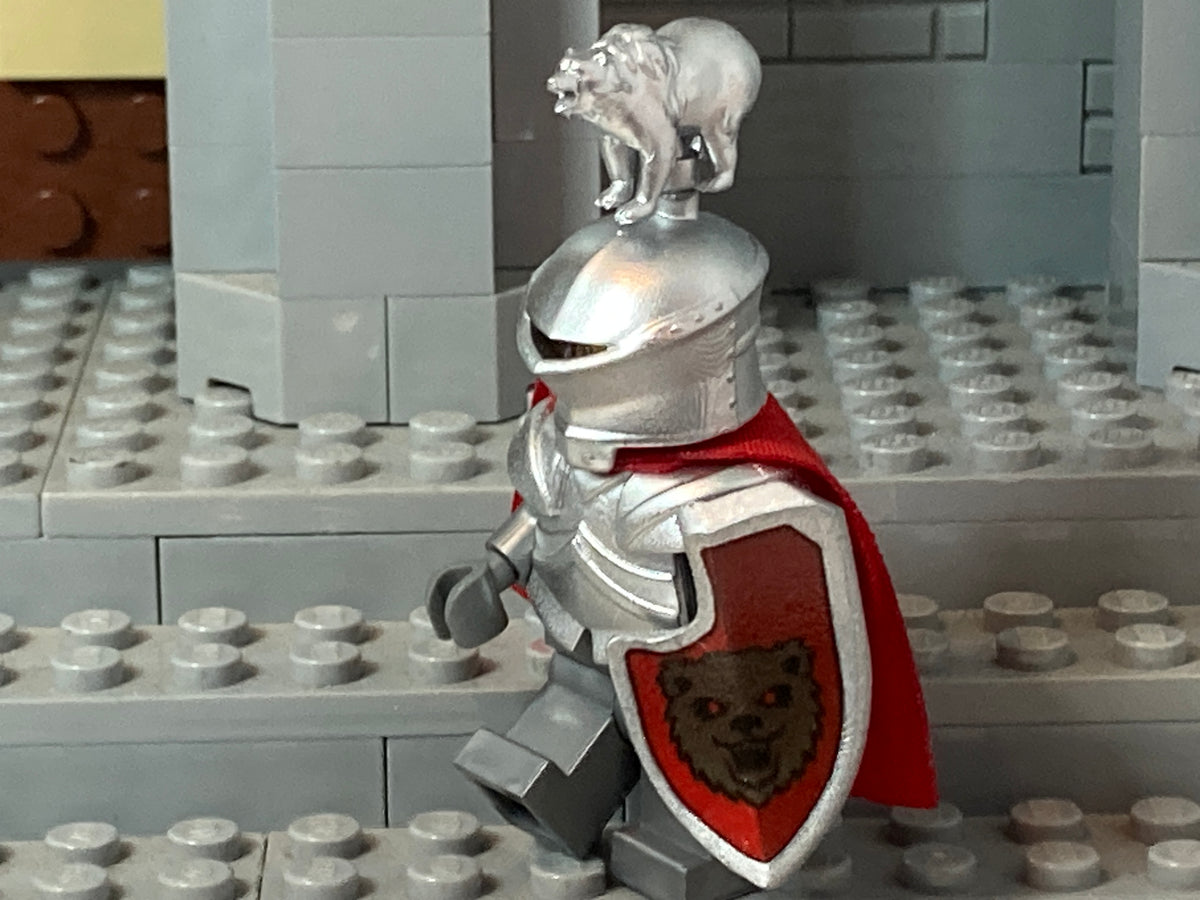 Tournament Knight w/NEW Custom Frogmouth Helm, Plume, & Jousting Shiel ...