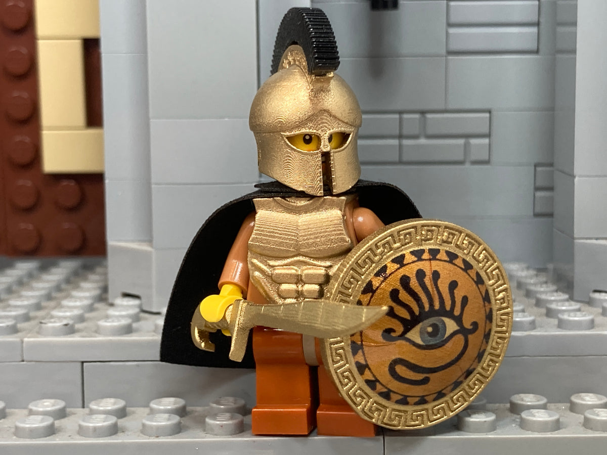 Greek Hoplite Warrior w/Custom Corinthian Helm, Shield, Cuirass, & Kop ...