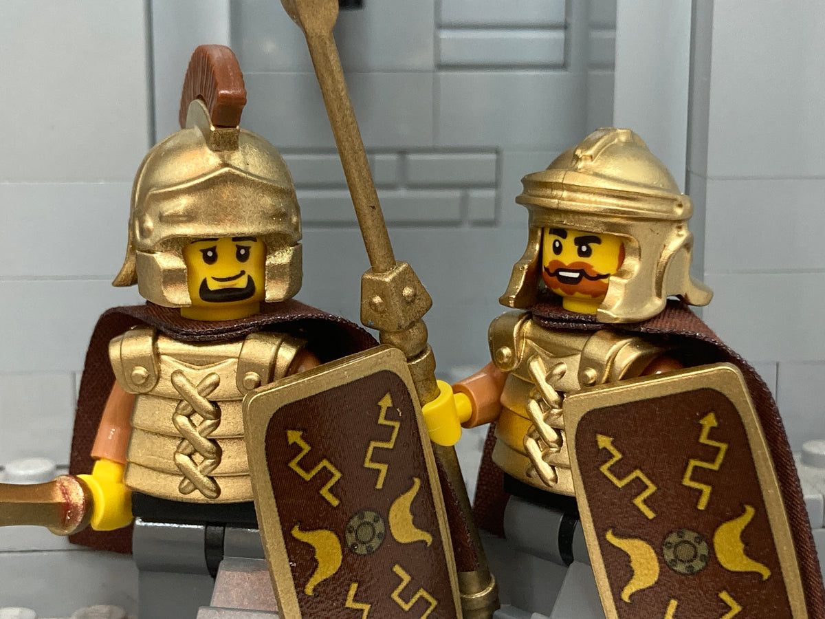 Custom Roman Centurion and Legionary (In Metallic GOLD) – Little Brick ...