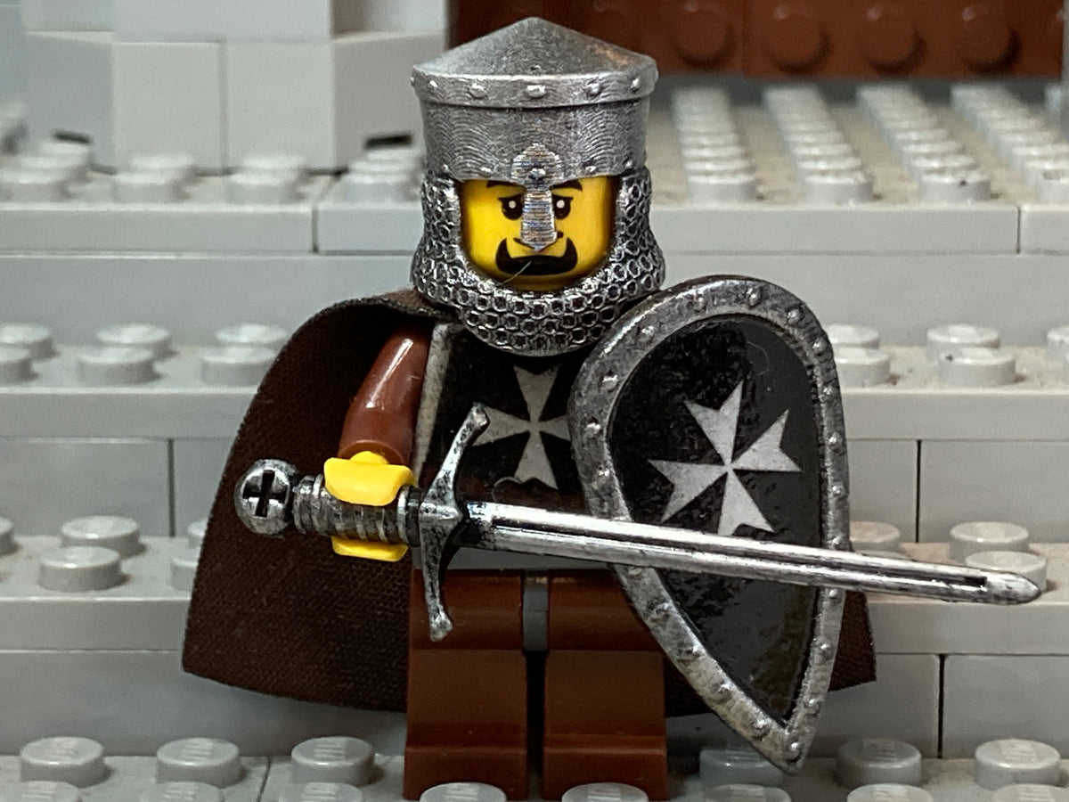 Hospitaller Crusader w/Crusader Helm, Kite Shield & Crusader Sword! (i ...