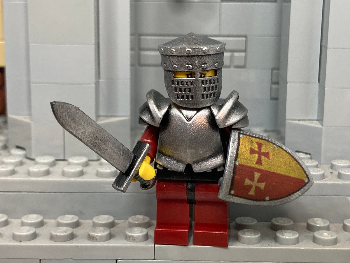 Ibelin Crusader w/Custom Crusader Helm & Shield! (In Oxidized Iron ...