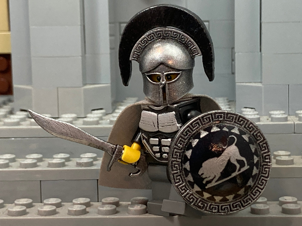 Greek Hoplite w/Custom Cuirass, Kopis, Corinthian Helm & Shield (In Ox ...