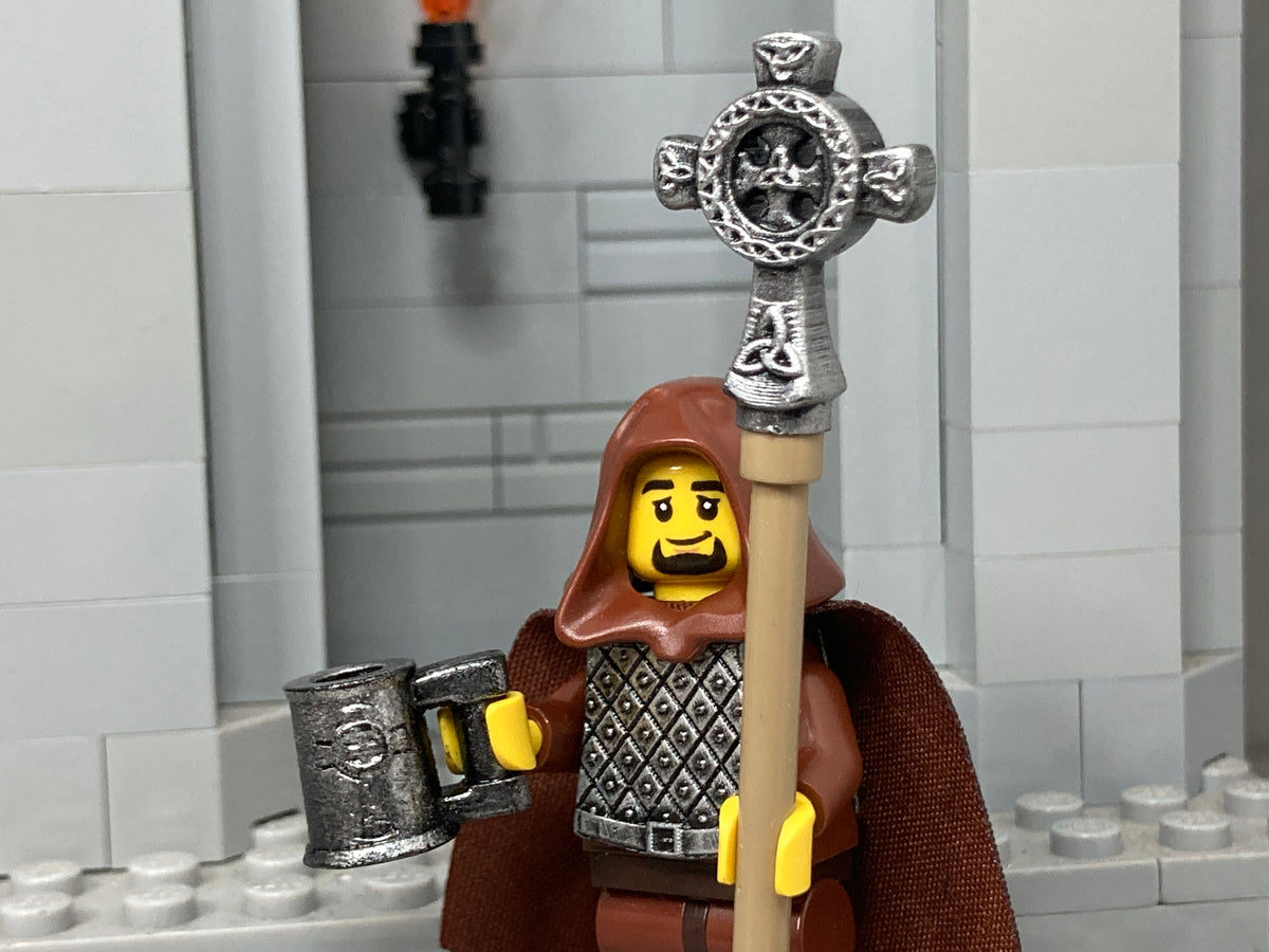 'Merry Monk' w/NEW DECORATED Celtic Cross & "Monk Stein" – Little Brick ...