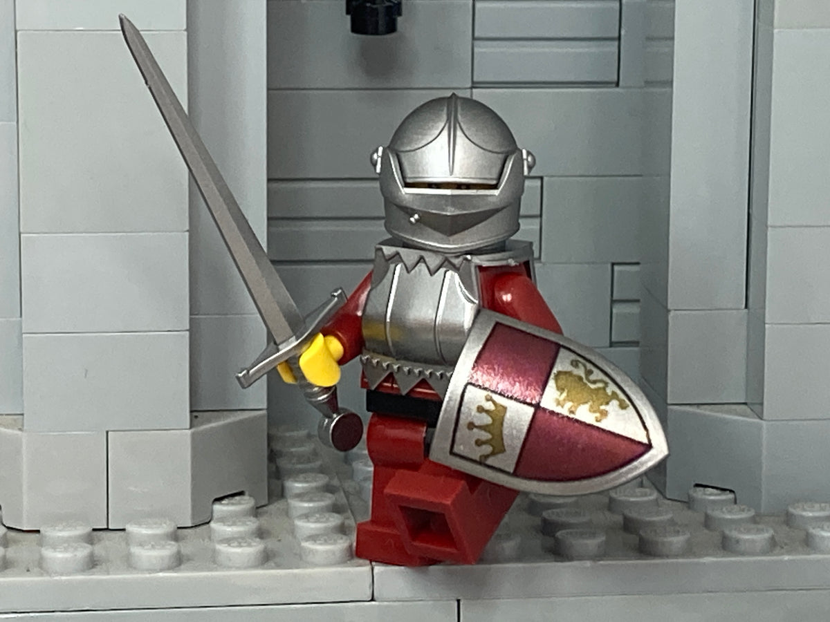 Little Brick Armory Knight w/Forgebrick Armet, Custom LBA Shield, Swor