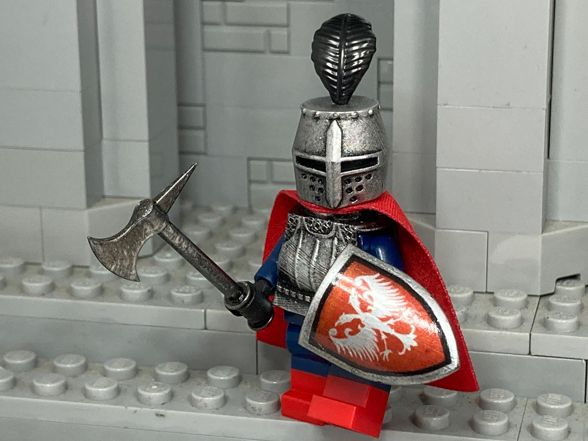 Serbian Knight w/Custom Great Helm, Feather Plume, Shield & Armor ...