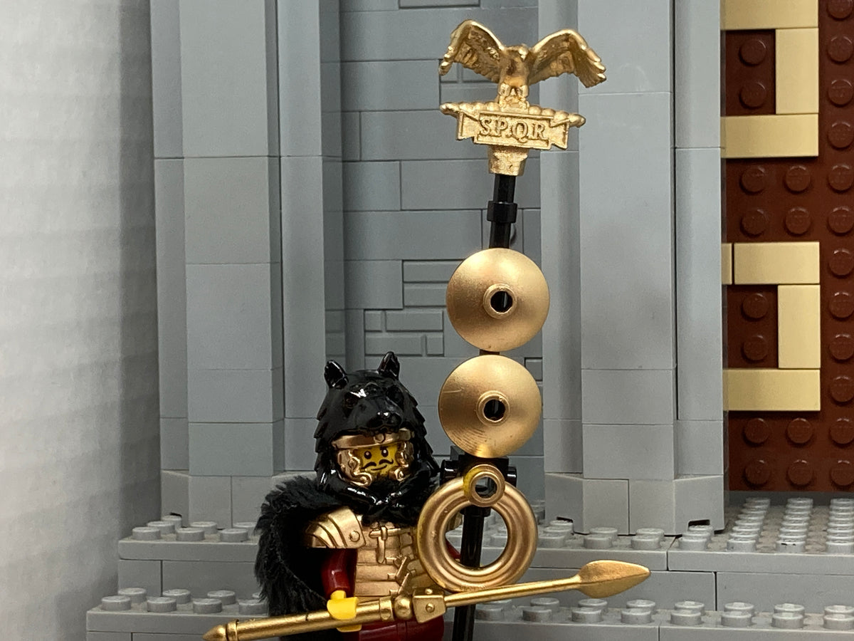 Roman Standard Bearer w/custom v2 Eagle & NEW Round Shield! (In Metall ...