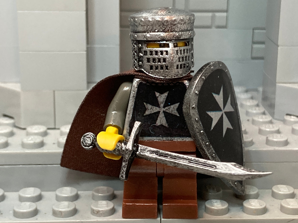 Holy Sepulchre Crusader w/Custom Falchion, Pot Helm w/Aventail + Kite ...