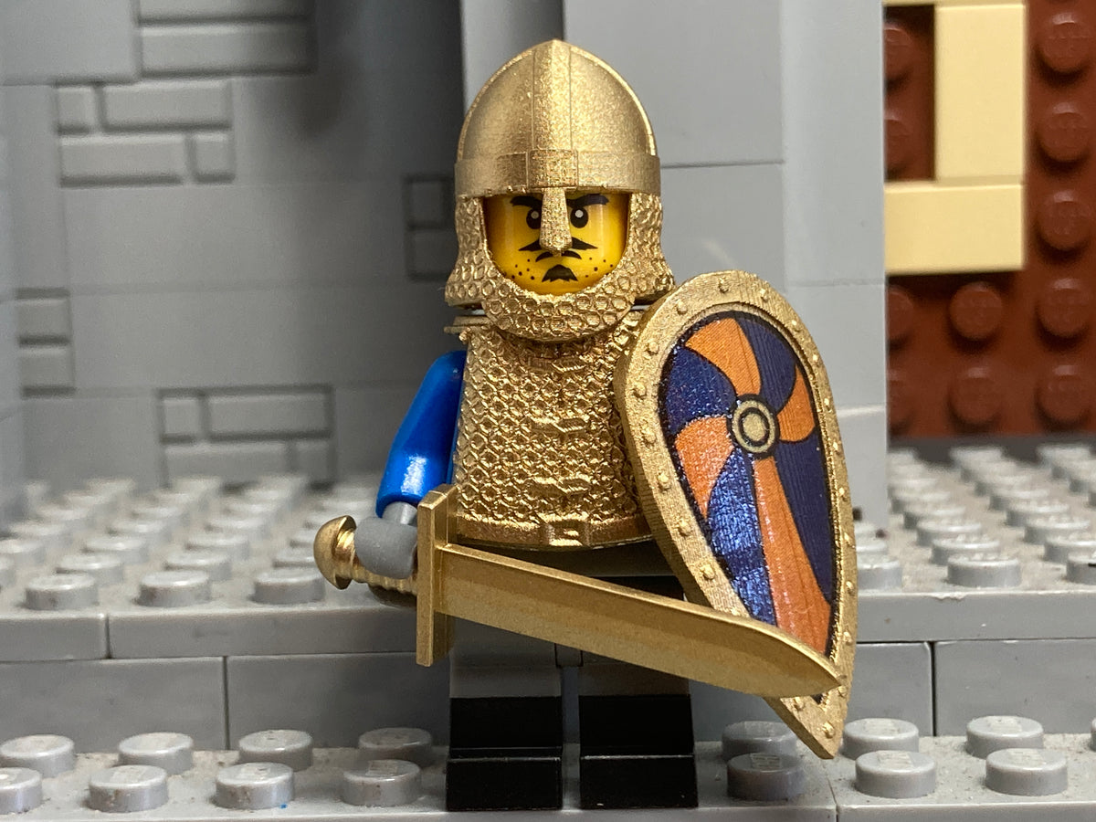 Norman Warrior w/Custom Helm & Kite Shield! (in 18K Gold) – Little ...