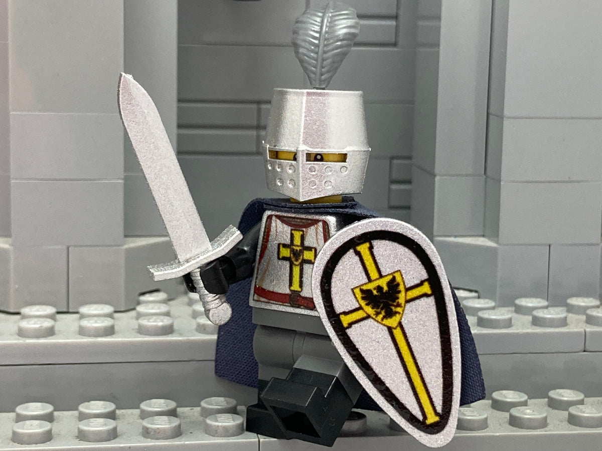 Teutonic Knight w/Great Helm & NEW Custom Torso! (in Metallic Silver ...