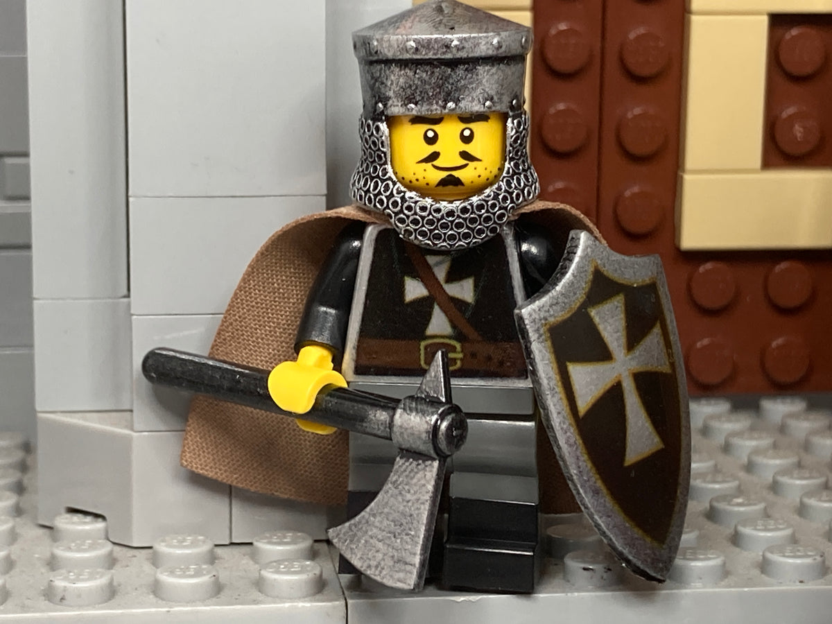 Hospitaller Crusader w/Brickforge Shield & NEW Crusader Helm! (in Oxid – Little Brick Armory