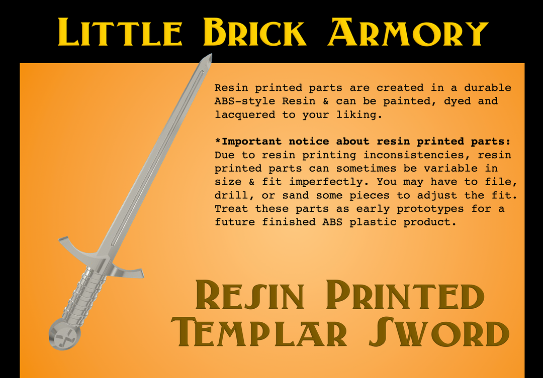 Resin Printed Templar Longsword – Little Brick Armory