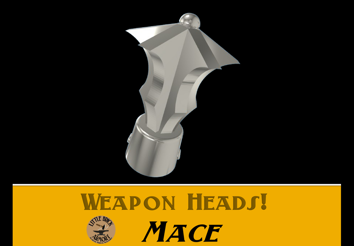 Resin Printed Weapon Heads: Mace – Little Brick Armory