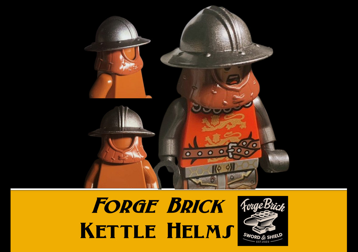 Forge Brick Kettle Helm (NEW) w/Leather Aventail! – Little Brick Armory