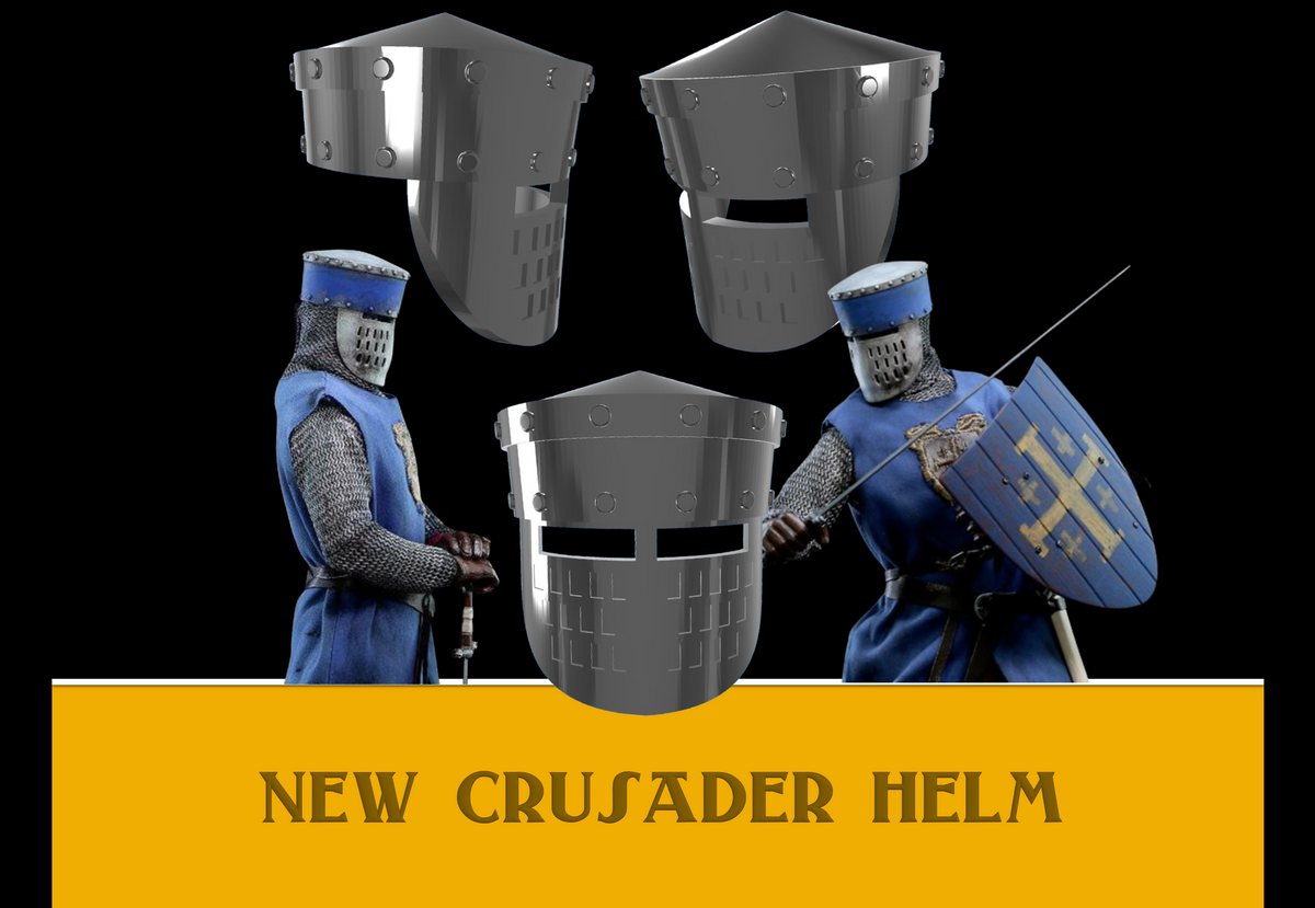 Resin Printed Crusader Helm 2 – Little Brick Armory