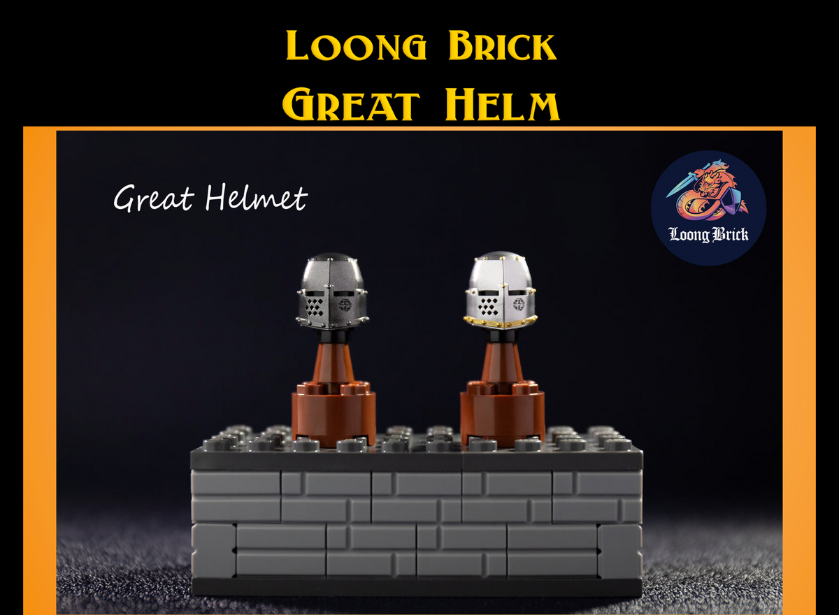 Loong Brick Great Helm – Little Brick Armory