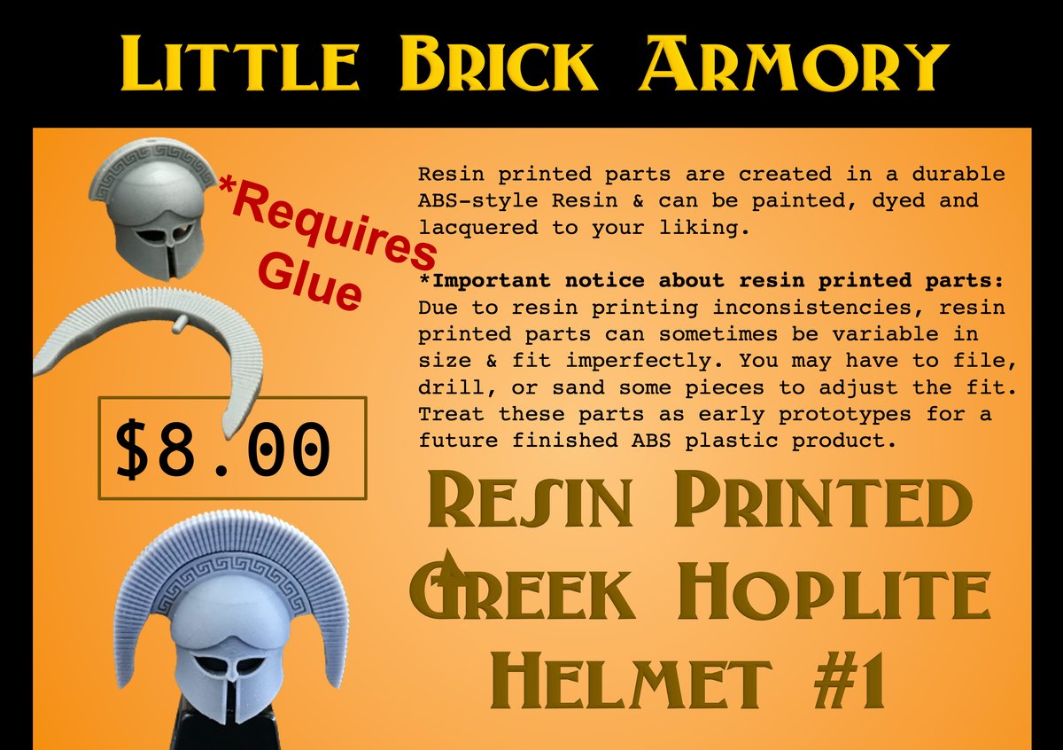 Resin Printed Greek Corinthian Hoplite Helmet w/Horsetail Plume V1 ...