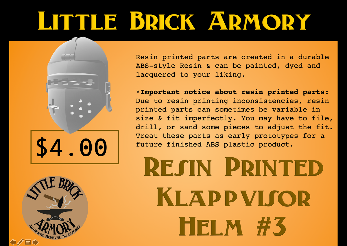 Resin Printed Klappvisor Helm #3 – Little Brick Armory